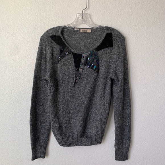 Vintage | Sweaters | Vintage De Rotchild Beaded Sequin Neck Sweater | Poshmark